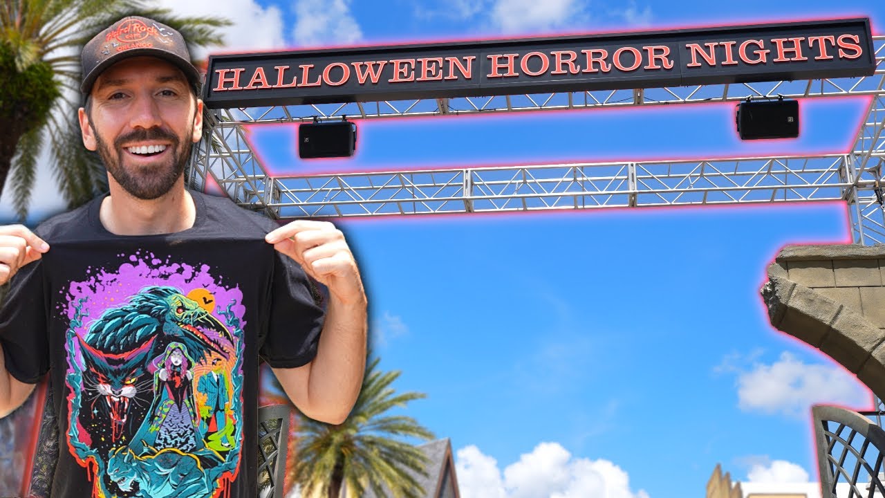 HHN34 NEW Merch Drop, Entry Sign, Food Booth + Scare Zone Update! - YouTube