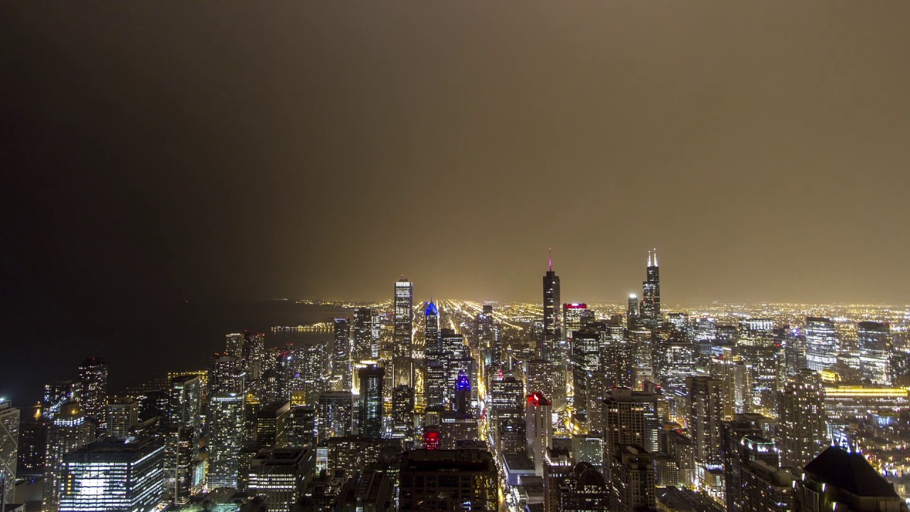 Chicago Time-lapse - Thunder Storms pass through the city - 3/1/2017 ...