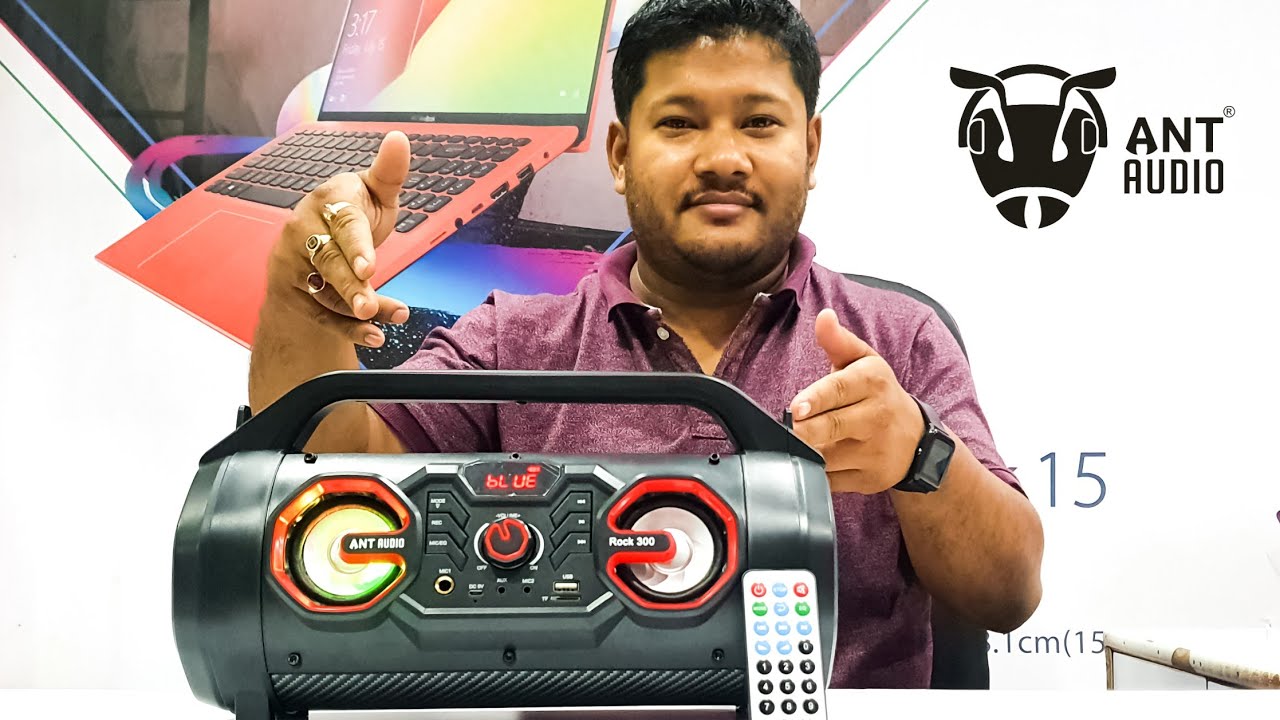 ANT AUDIO Rock 300 Bluetooth Portable Party Speaker - YouTube