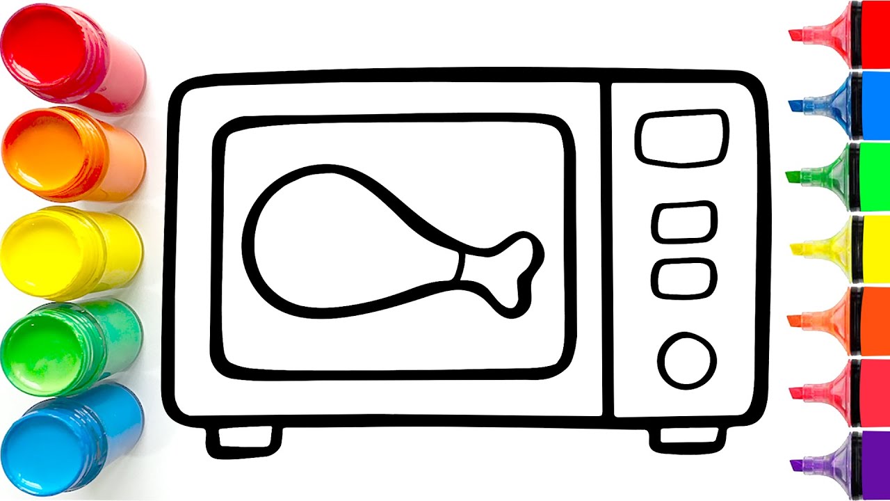 How to Draw a Cute Microwave | Easy Step by Step Tutorial - YouTube