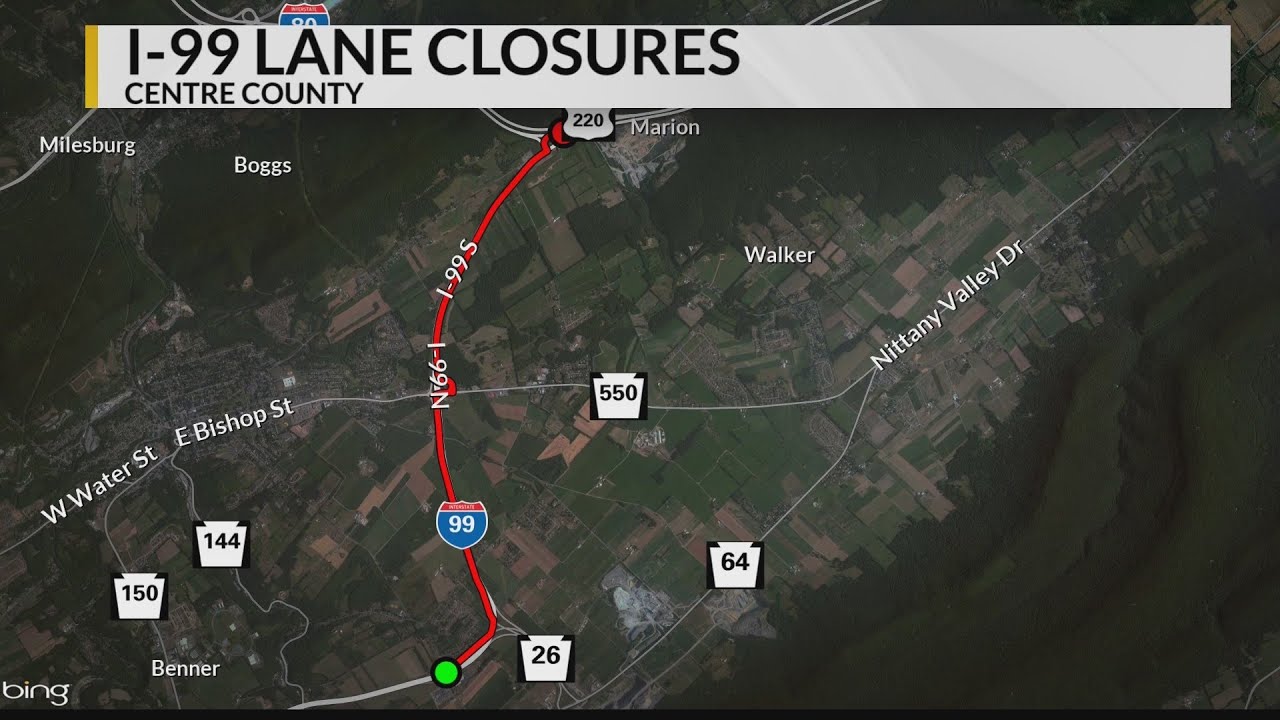 Improvement Project on I-99 in Centre County to Restart Monday - YouTube