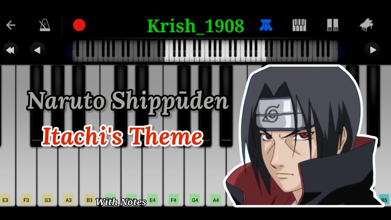 Naruto Shippūden OST - Senya (Itachi's Theme) with Notes | Easy Piano ...