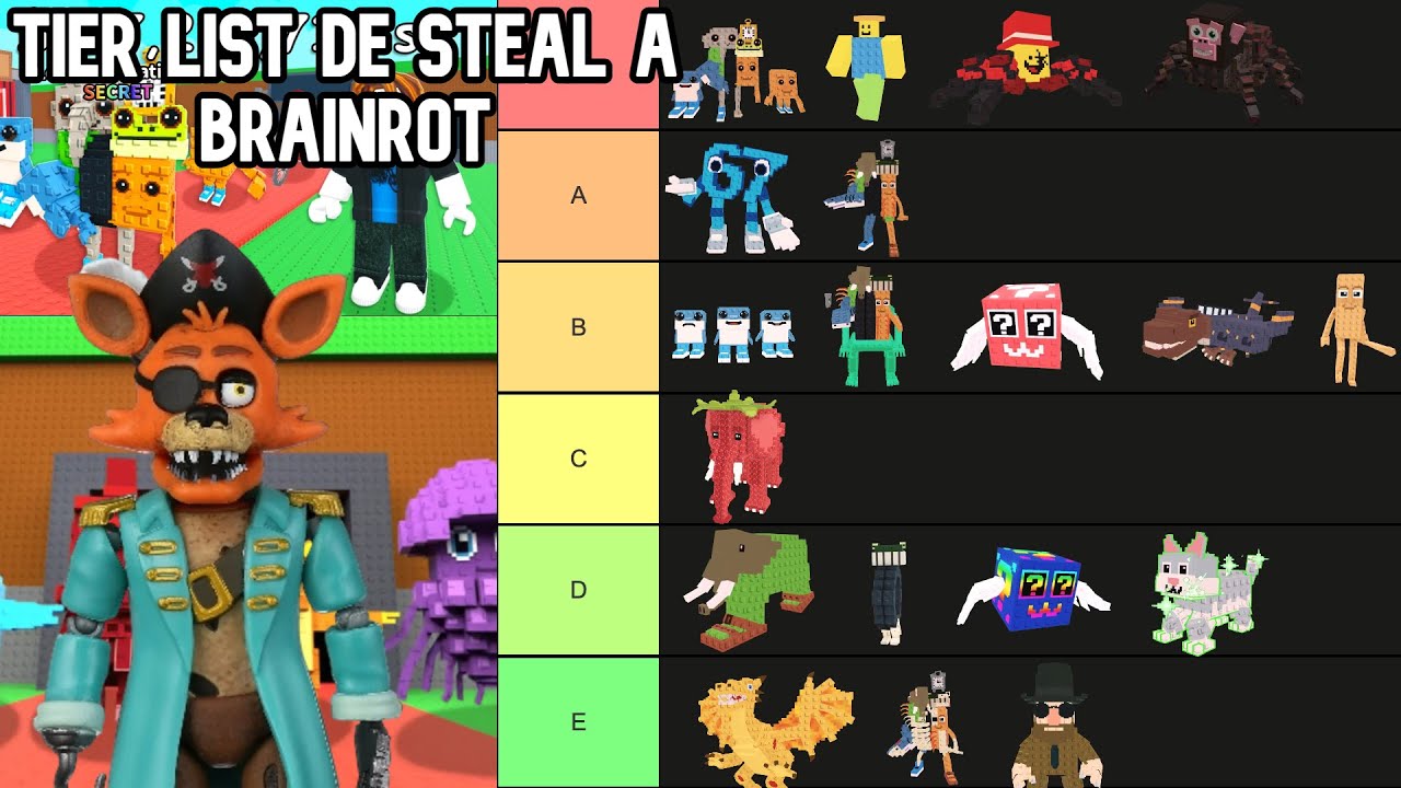 TIER LIST de BRAINROTS de STEAL A BRAINROT - YouTube