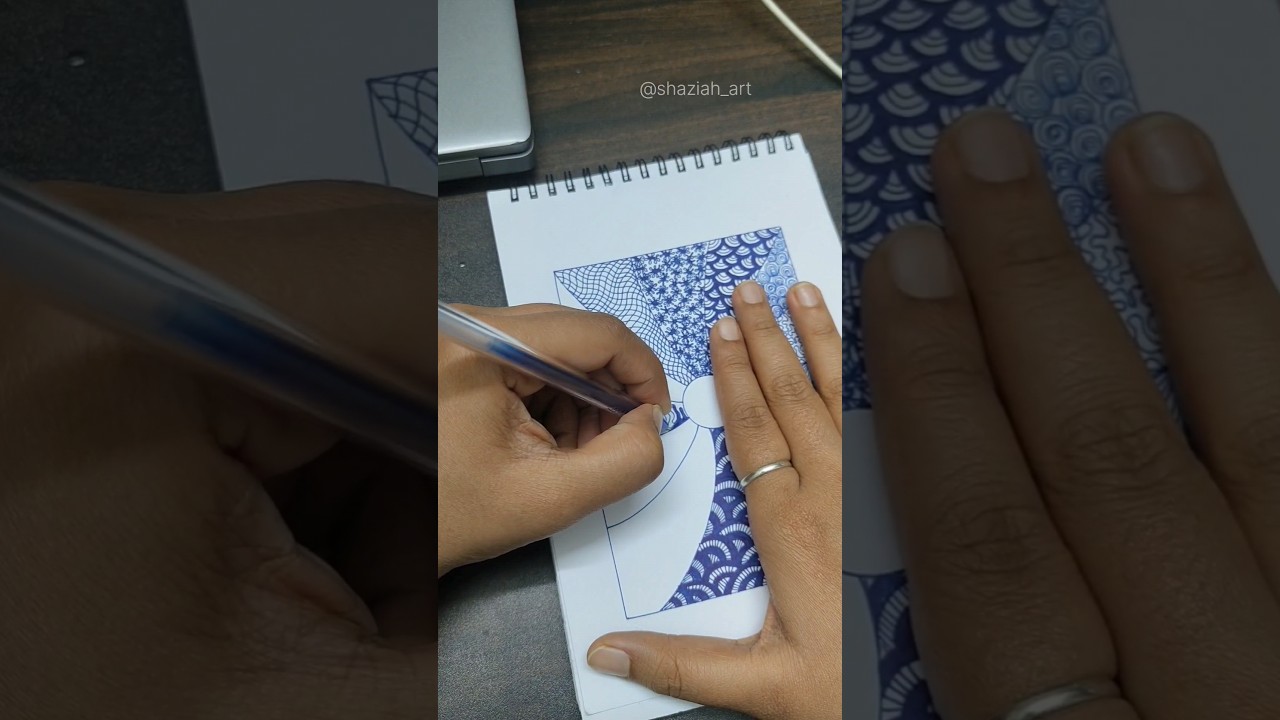 simple zentangle pattern#youtuber #art #artandcraft #artist #lineart # ...
