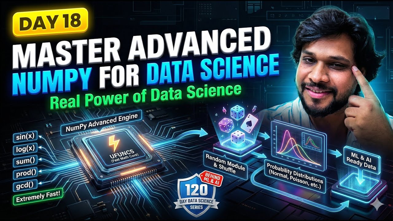 Day 18: Advanced NumPy for Data Science (ufuncs, Random & Distributions ...