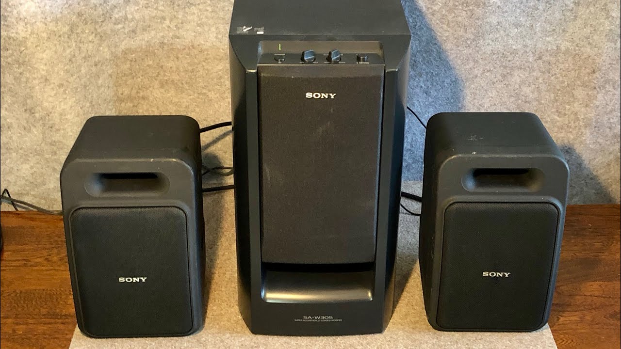 SONY 2.1ch SOUND SYSTEM ACTIVE SUBWOOFER.MODEL №SA-W305/MONITOR SP №SS ...