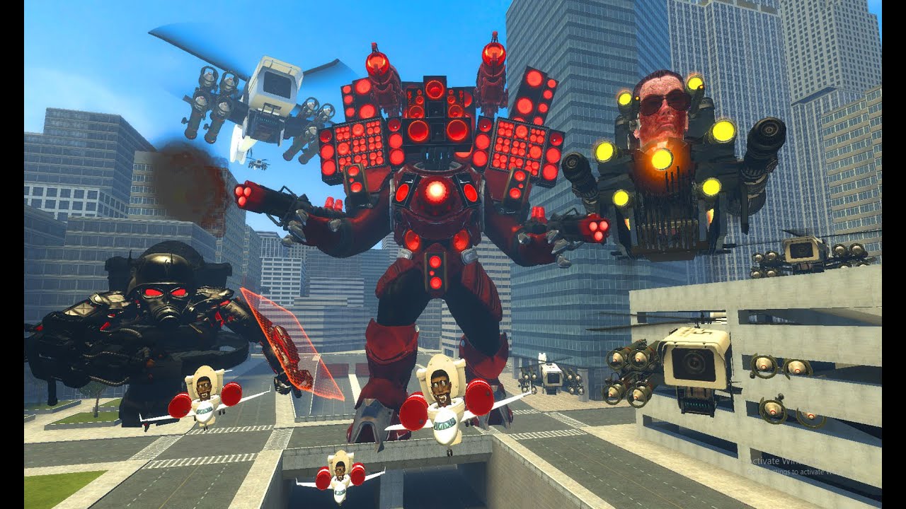 NEW UPRG WHITE TRI TITAN BOSS FACE ALL SKIBIDI TOILET BOSSES in Garry's ...