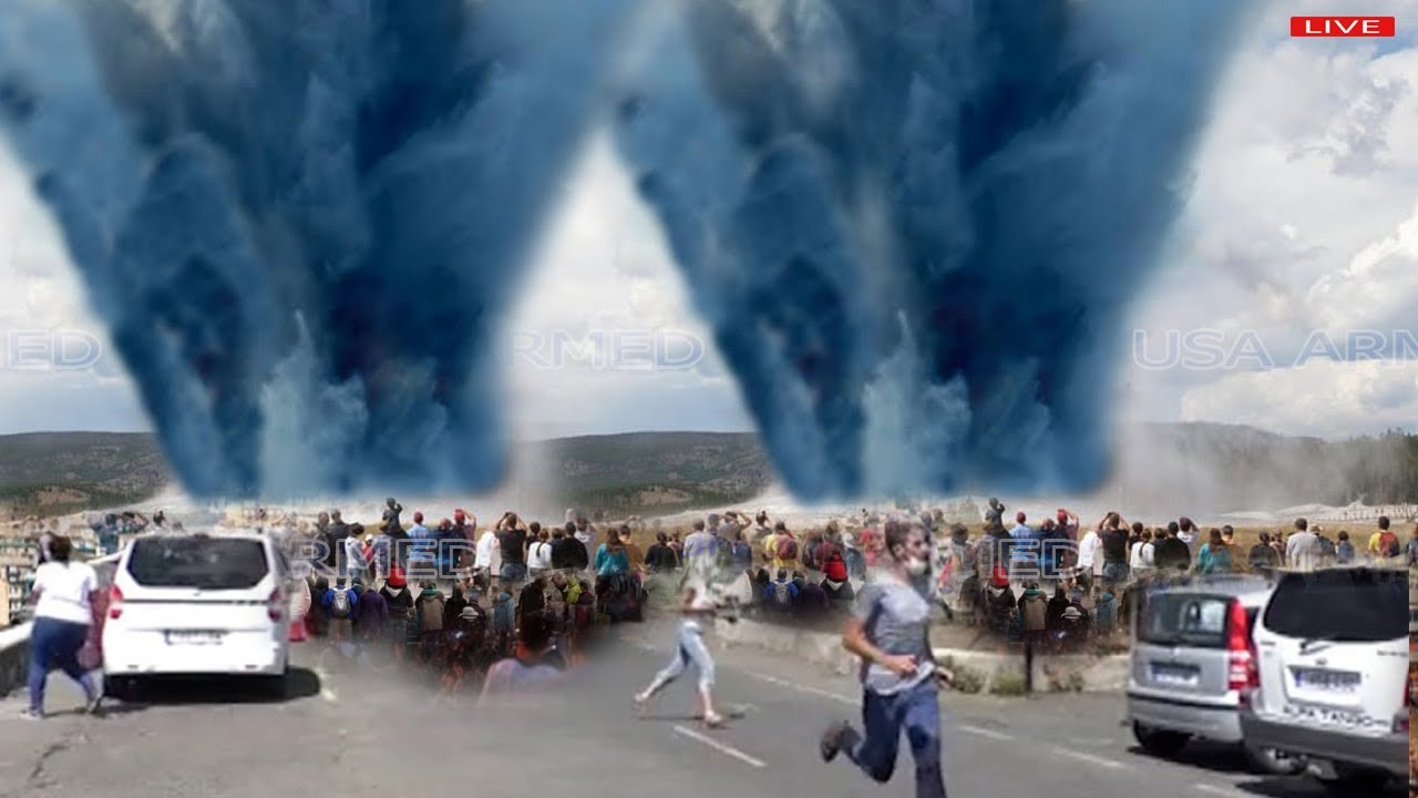 US Panic: Live footage new explo,Yellowst Biscuit Basin geyser Spew ...