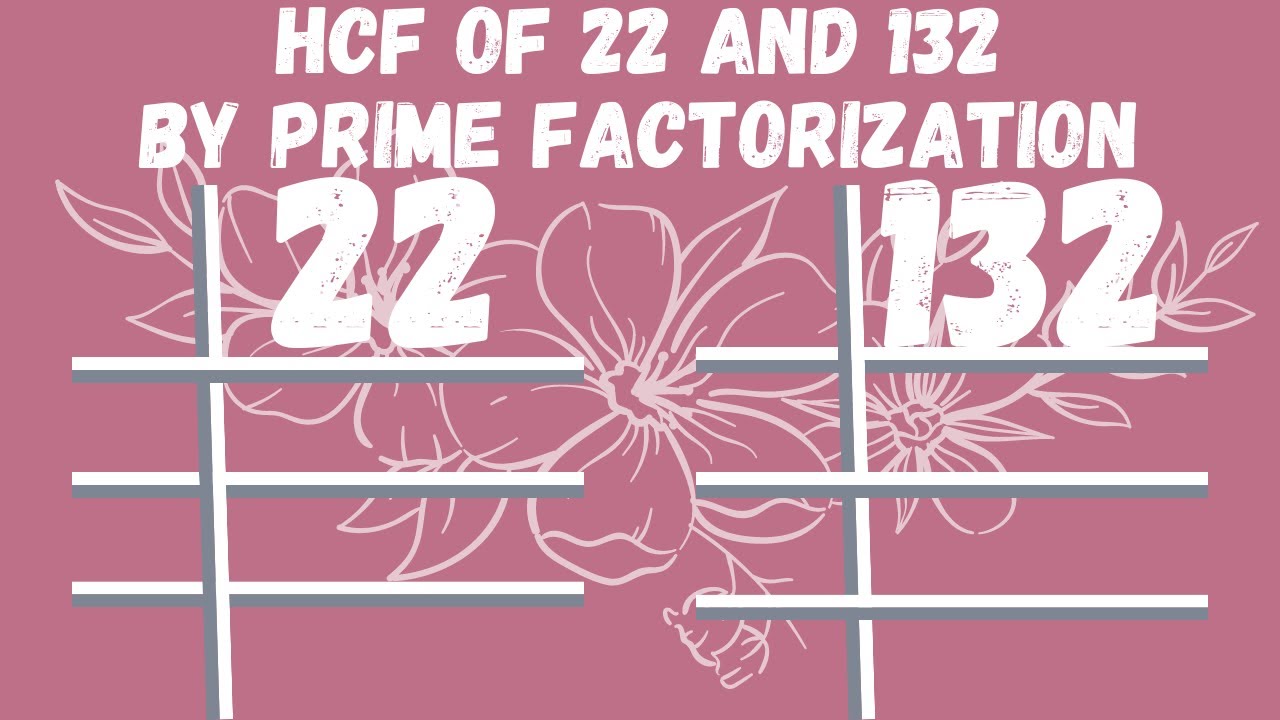 HCF of 22 and 132 by prime factorization | in Urdu/Hindi | - YouTube