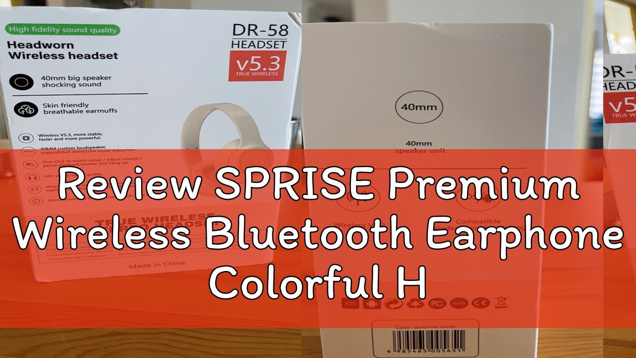 Review SPRISE Premium Wireless Bluetooth Earphone Colorful Headphone ...