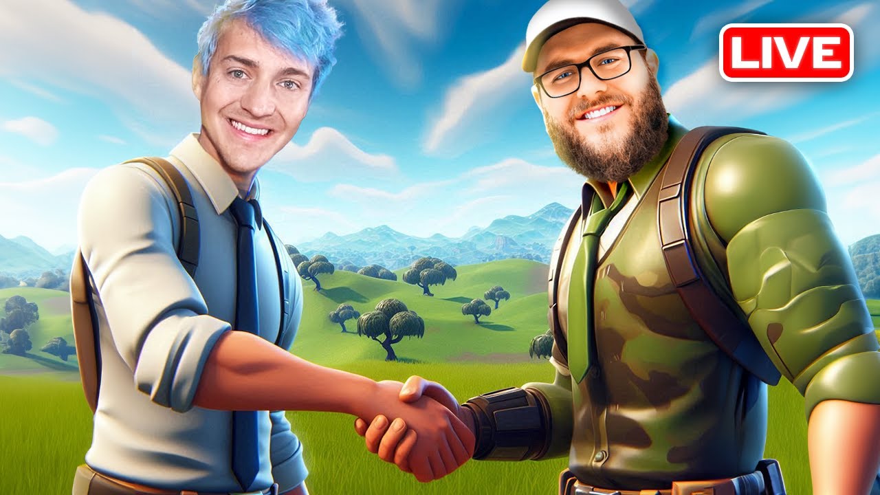Helping My Brother Win His First Fortnite Game This Season 🔴 Live - YouTube