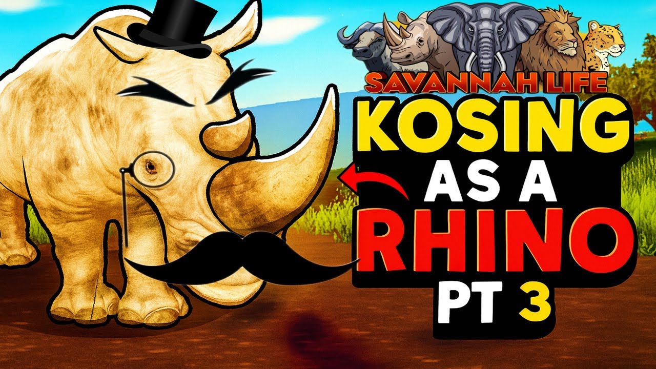 KOSING PLAYERS AS THE RHINO IN SAVANNAH LIFE ROBLOX PT 3! - YouTube