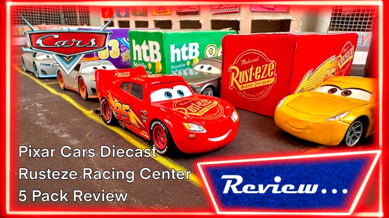 Pixar Cars Diecast Rusteze Racing Center 5 Pack Review… - YouTube