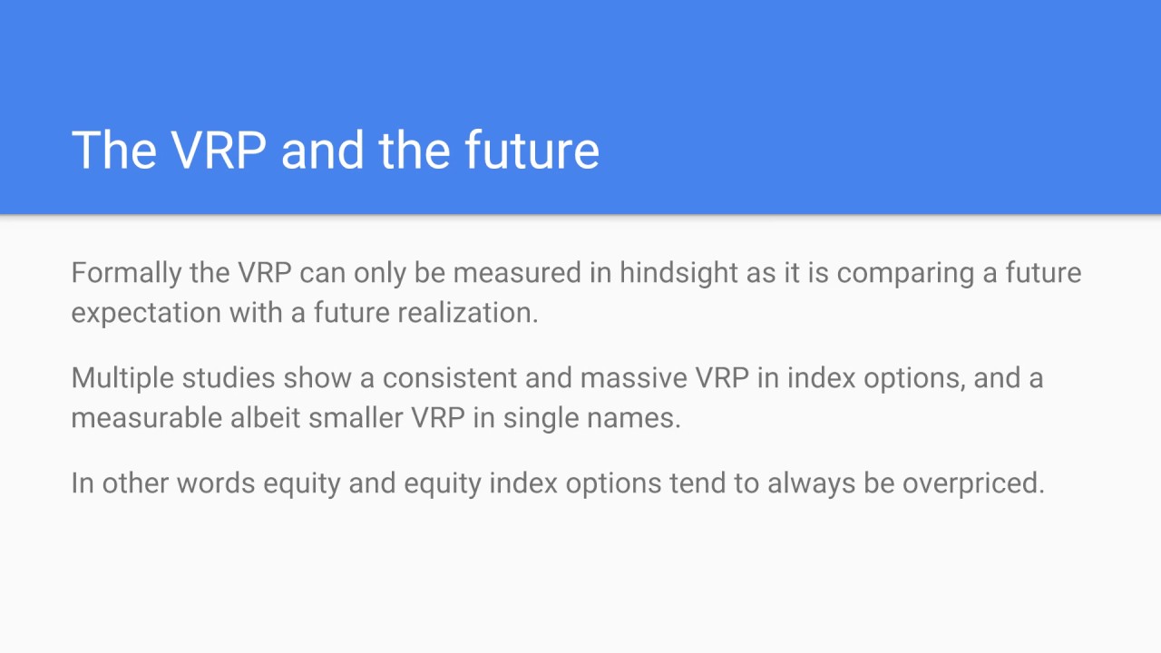 Introduction to Variance Risk Premium - YouTube