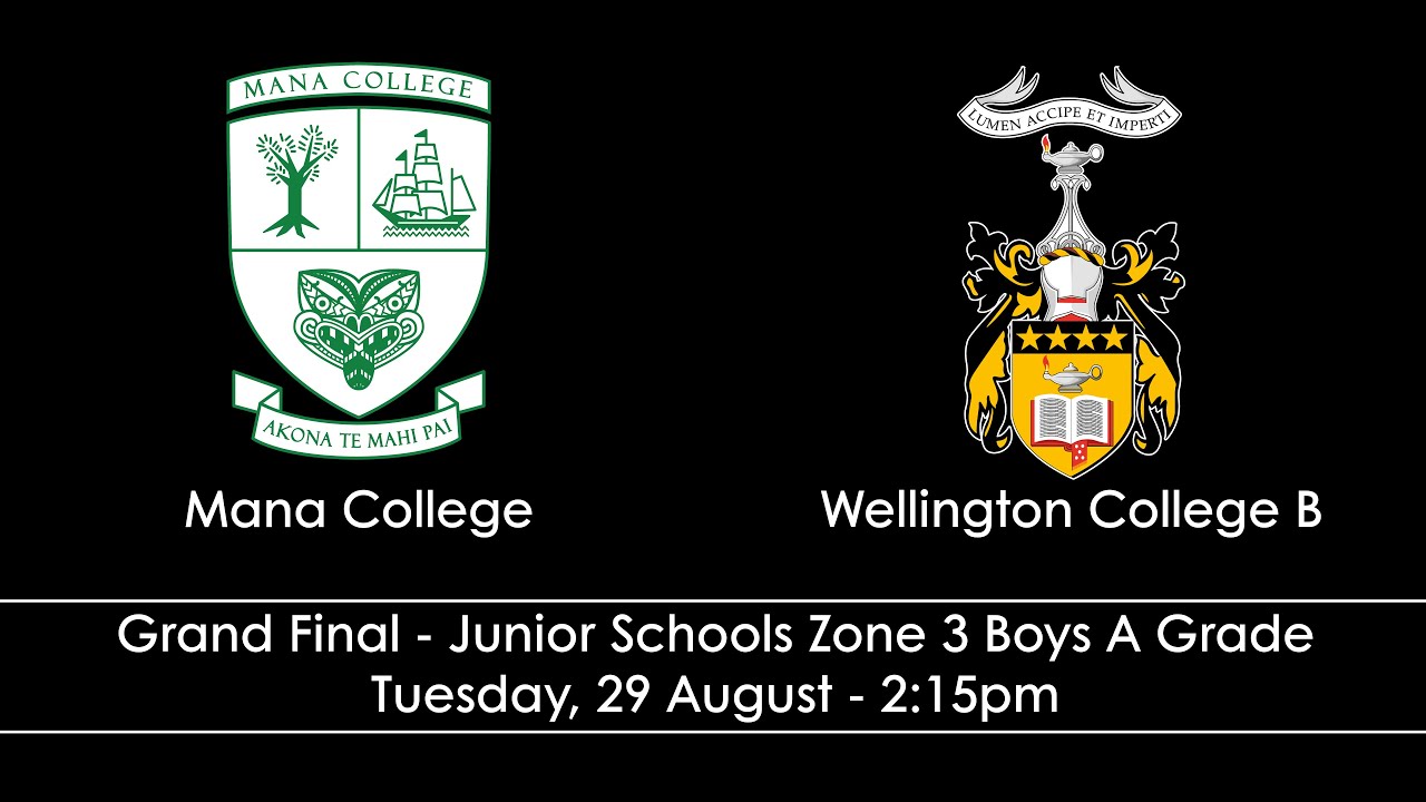 Mana College vs Wellington College B - Junior Zone 3 Boys A Grade Final ...