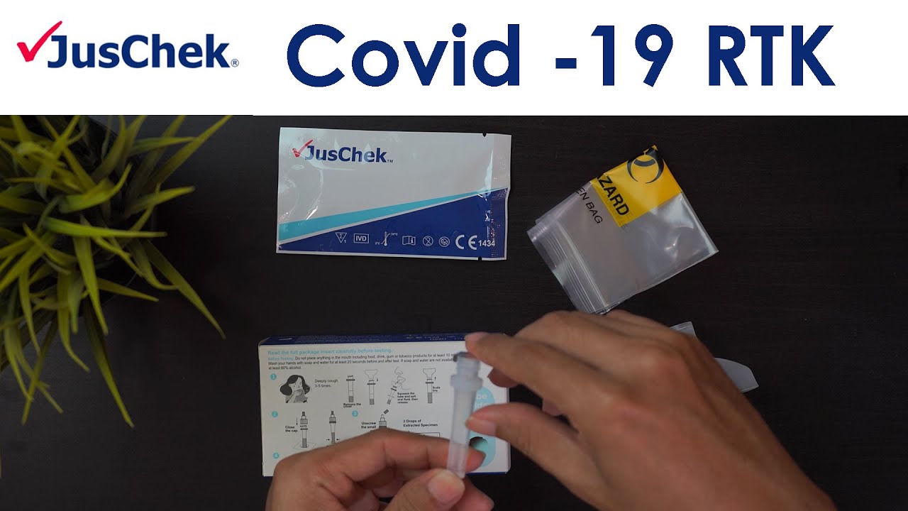 Just Check covid test kit RTK - YouTube