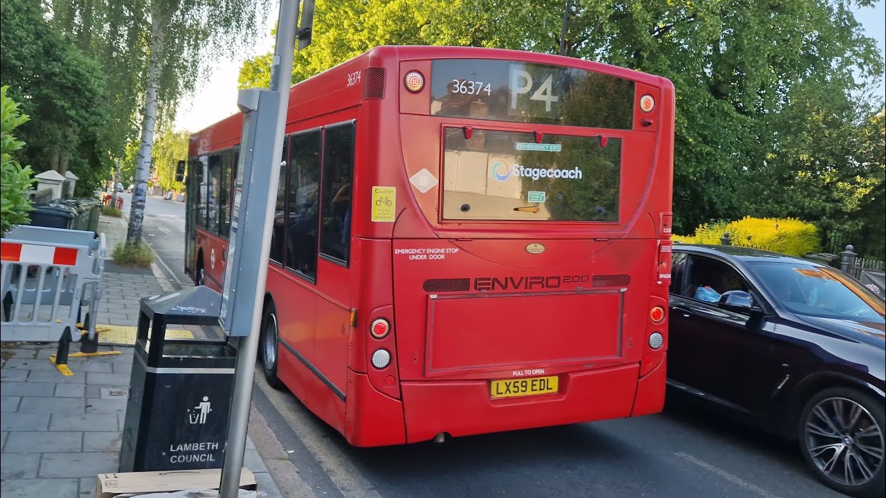 Stagecoach London 36374 LX59EDL Bus Route P4 - YouTube