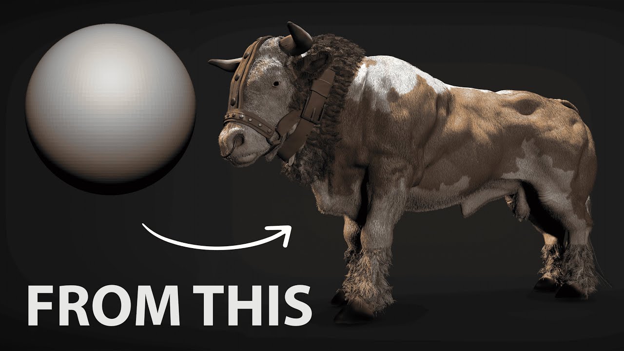 ZBrush TimeLapse Bull - YouTube