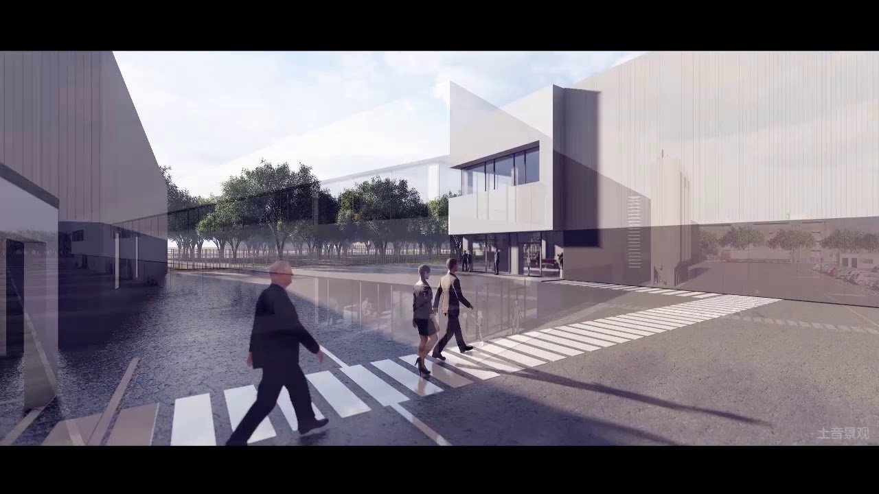 Warehouse landscape and facade design - YouTube