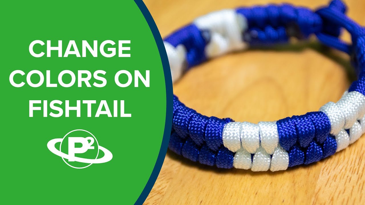 How to Change Colors In the Middle of a Fishtail Bracelet - YouTube