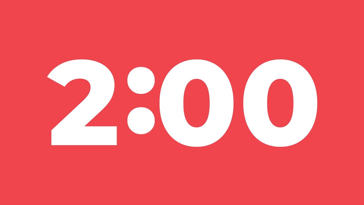 2 Minute Timer Without Music | 2 Minute Countdown | 2 Minute Stopwatch ...