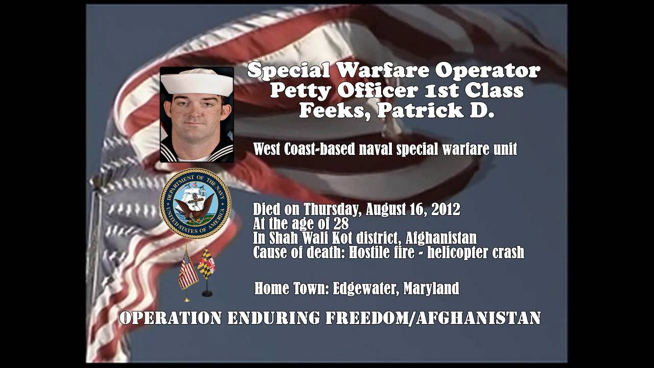 U.S. Navy Memorial Tribute - Afghanistan War - Petty Officer 1st Class ...