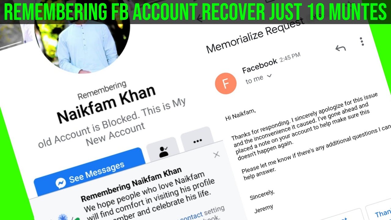 recover your Memorialized Facebook Account || how to reopen your ...