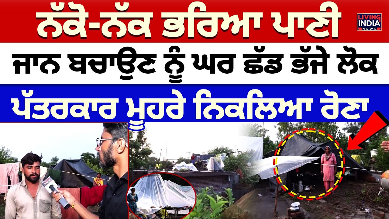 Punjab Alert | ਨੱਕੋ-ਨੱਕ ਭਰਿਆ ਪਾਣੀ, ਜਾਨ ਬਚਾਉਣ ਨੂੰ ਘਰ ਛੱਡ ਭੱਜੇ ਲੋਕ ...