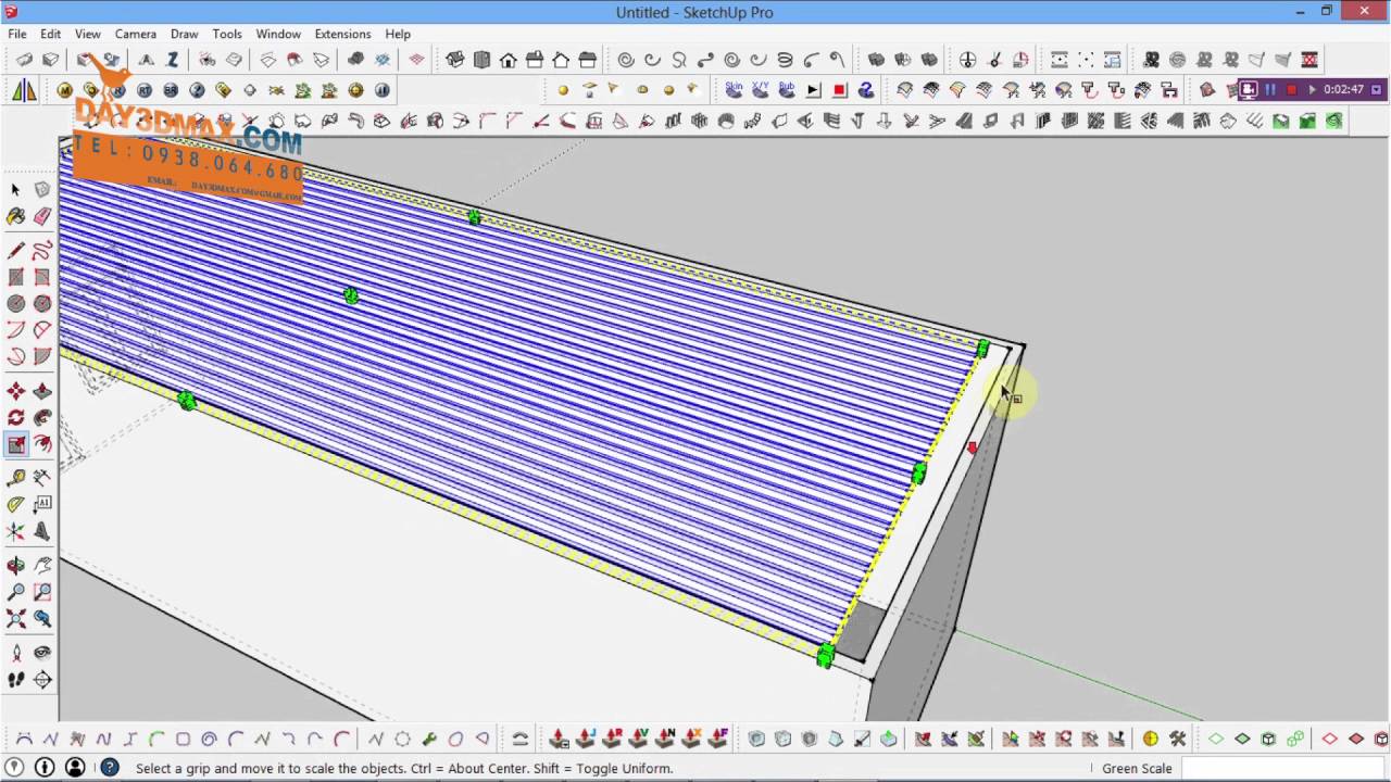 vẽ phối cảnh nhà bằng 3ds max dựng mái nhà Tole bằng plugin 1001 bit ...