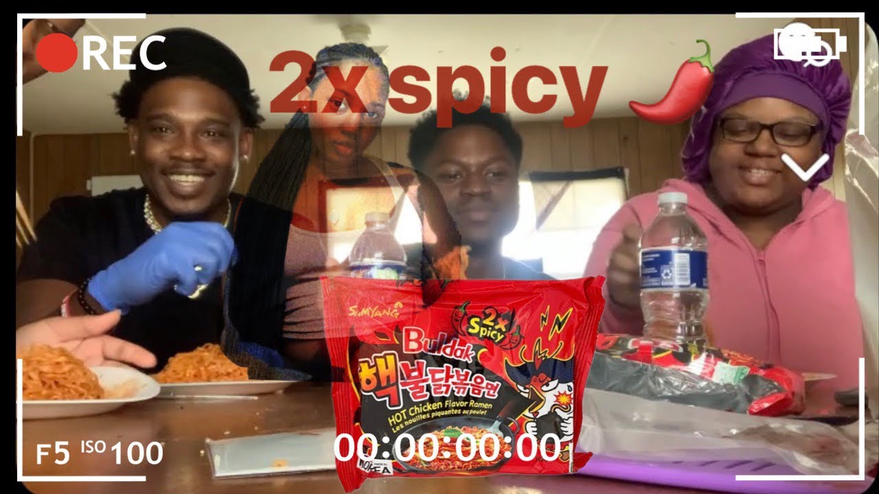 2x Spicy Noodles Challenge!! **IMPOSSIBLE CHALLENGE** - YouTube