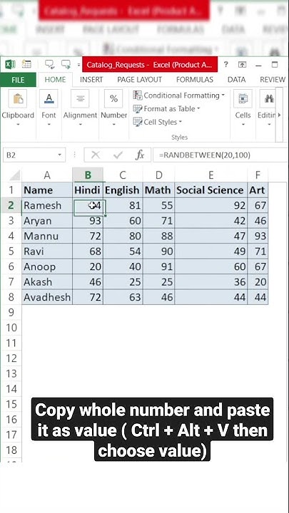 Insert Automatically Random number in Excel | Randbetween function | Excelwithavi - YouTube