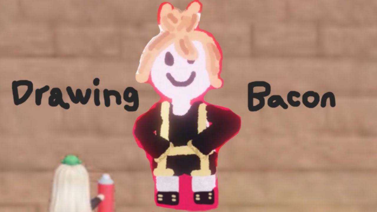 I draw my friend Bacon using spray-paint in Roblox - YouTube