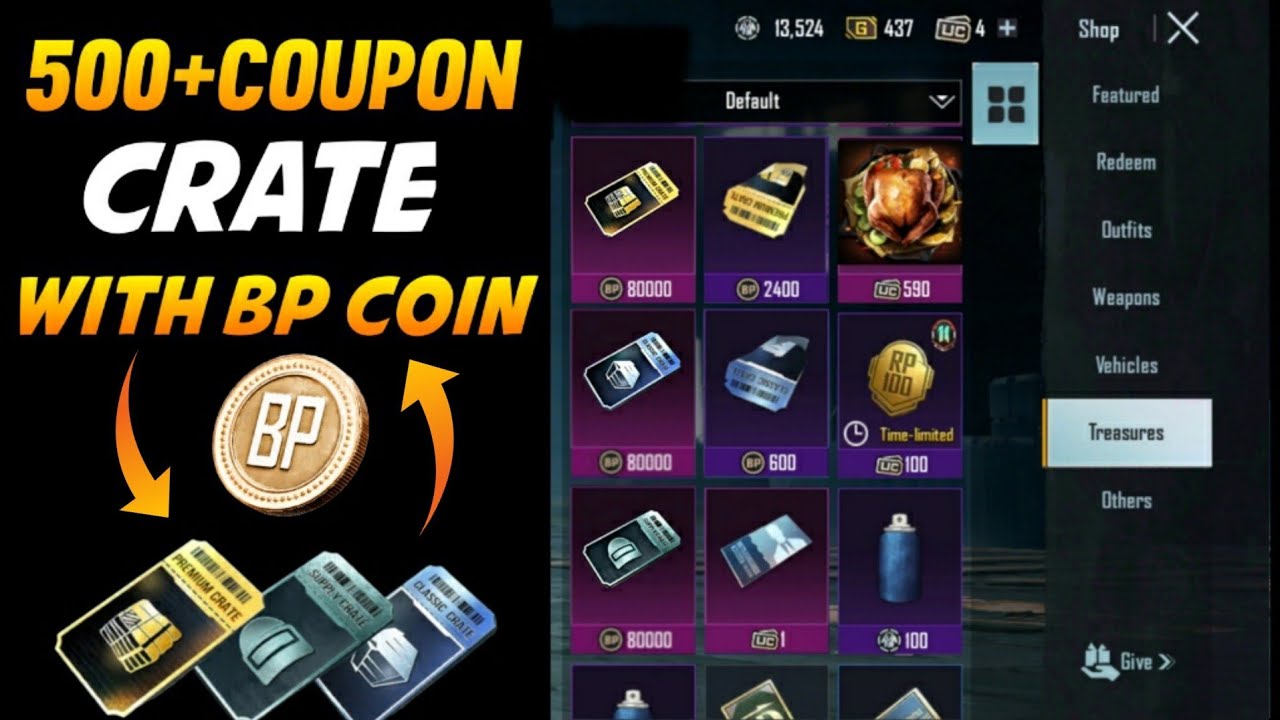 Get Redeem 500+ Crates With BP Coin | New Secret Trick Explaind | Bgmi ...
