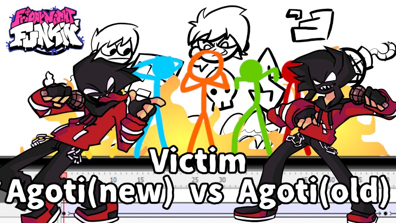 Friday Night Funkin' - Victim but Agoti (new) And Agoti (old) Sing it ...