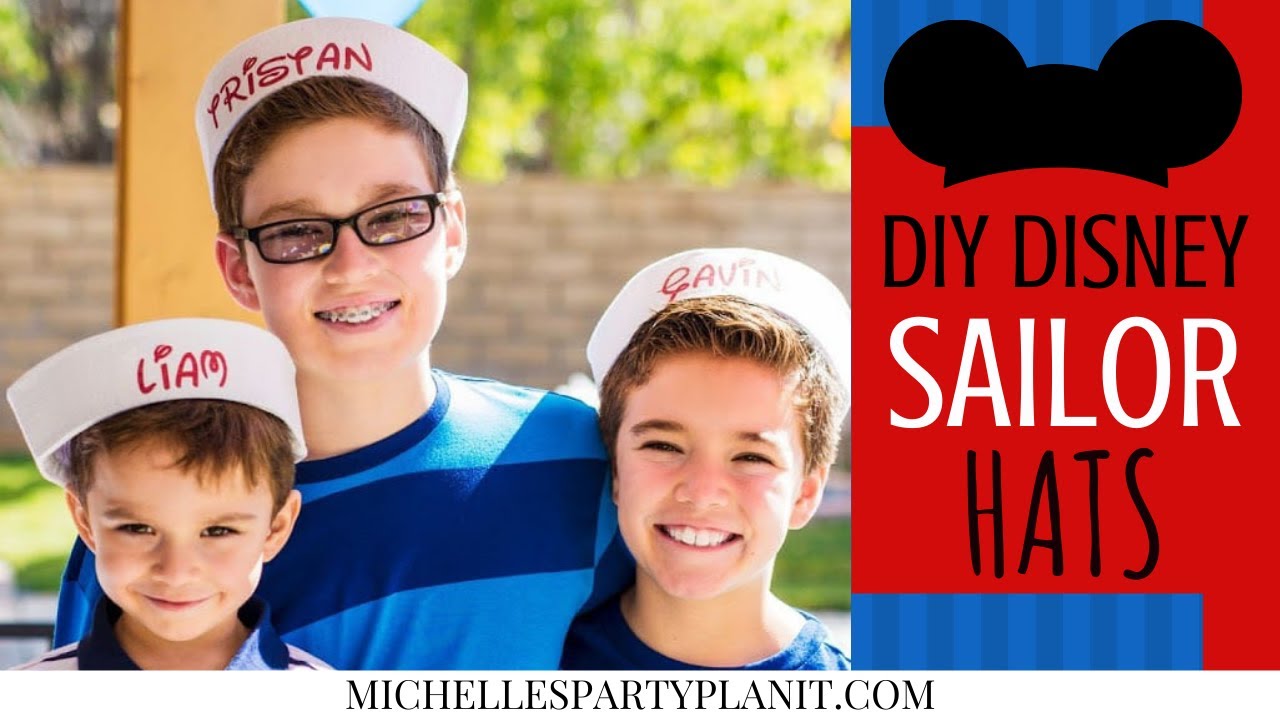 Easy DIY Disney Sailor Hats with Cricut for Beginners Cricut Joy - YouTube