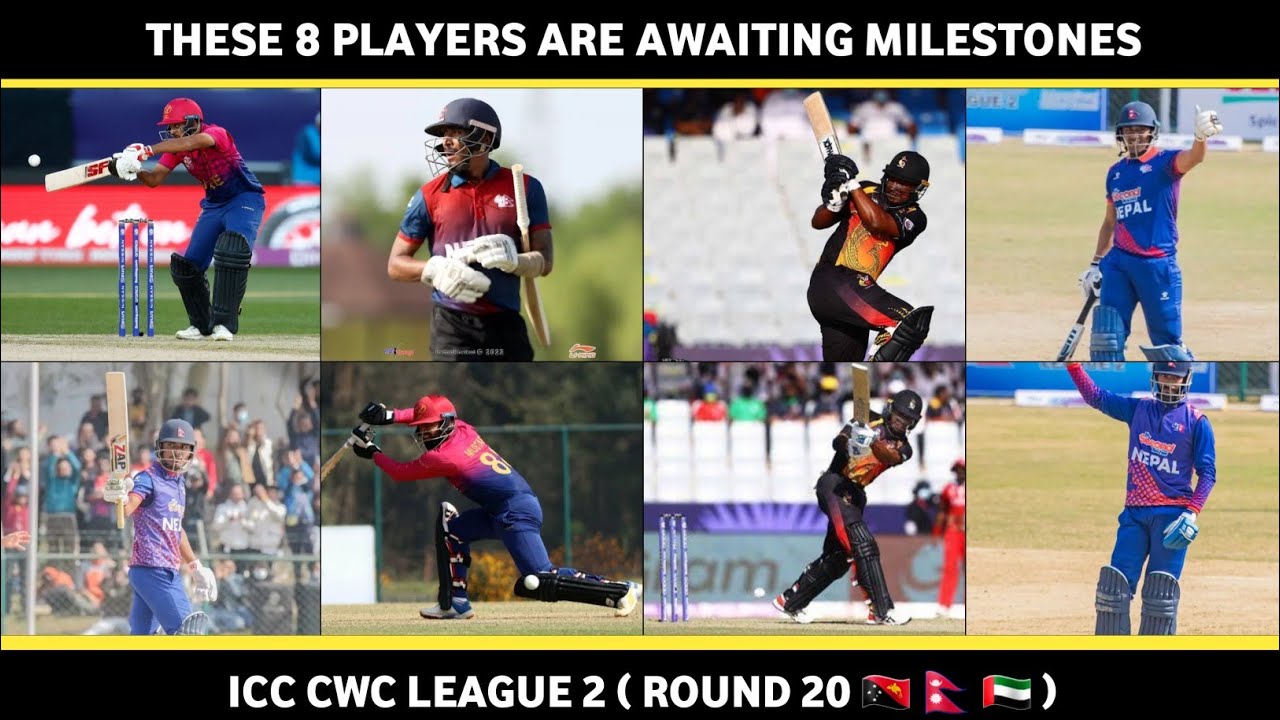 Can These 8 Players Reach That Milestones | ICC CWC League 2 Round 20 ...