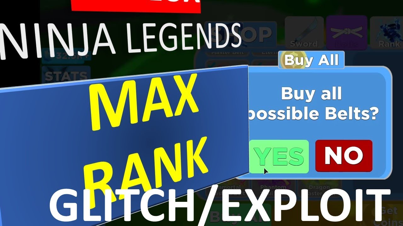 Working ROBLOX NINJA LEGENDS MAX RANK GLITCH / EXPLOIT | NO ISLAND ...