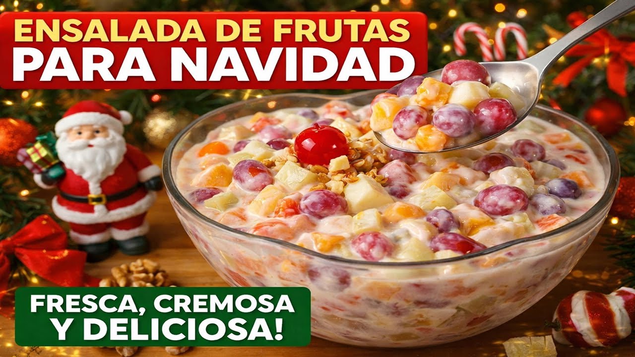 Esta Ensalada de Frutas Navideña Siempre se Acaba Primero - YouTube
