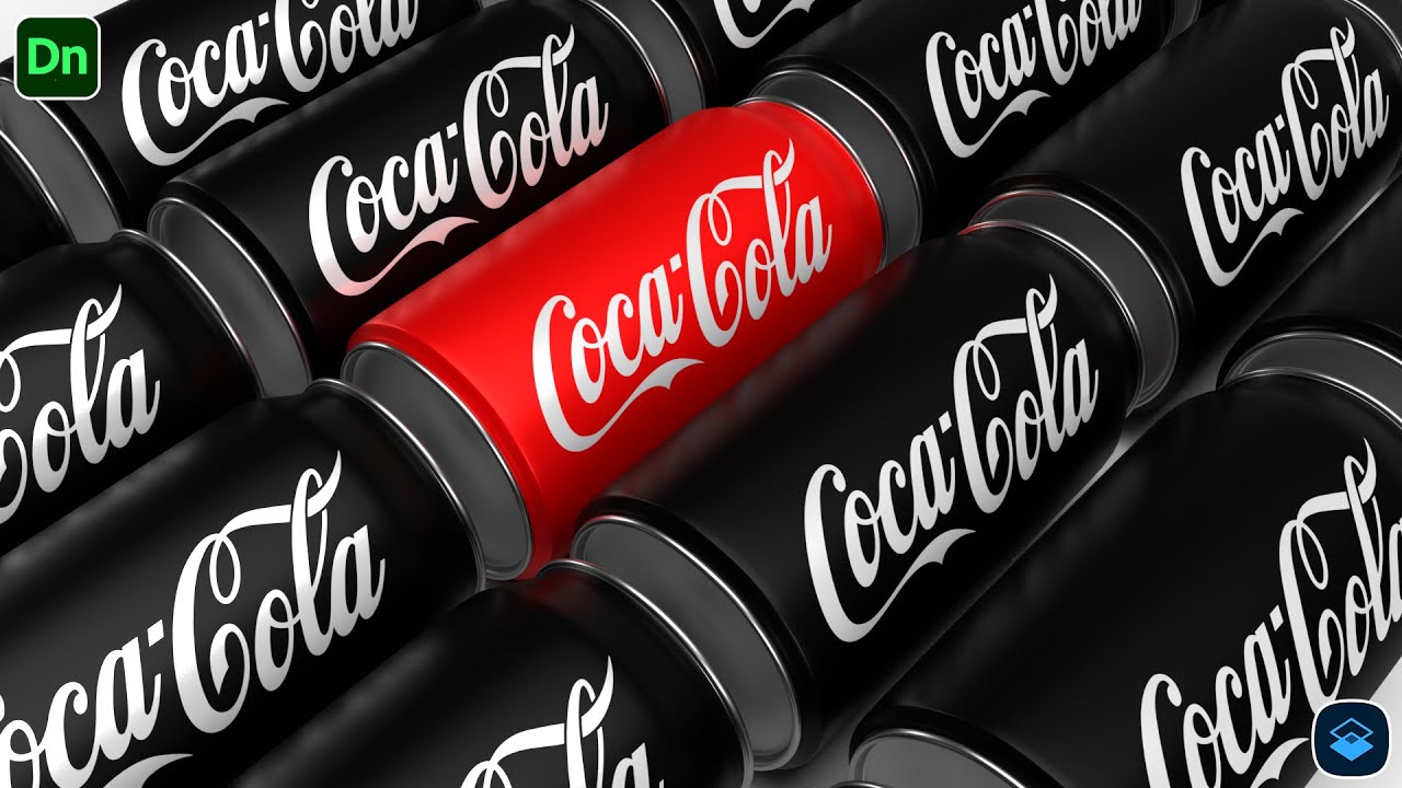 CoCa-Cola Tin Mockup in Adobe Dimension - YouTube