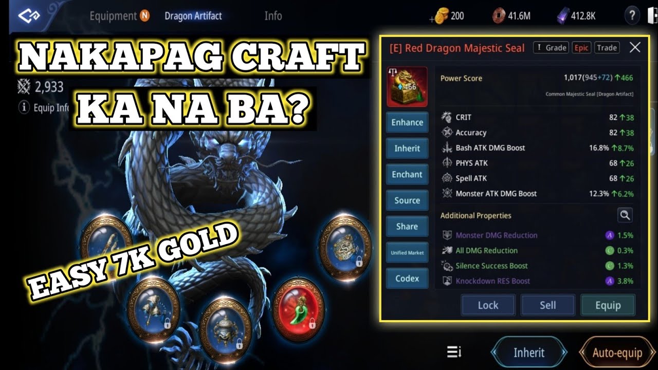 Mir4: CRAFTING 3 EPIC ARTIFACT | SULIT KAPAG TRADABLE - YouTube