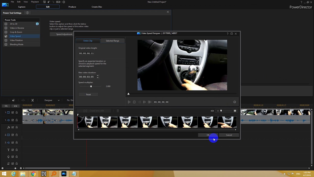 How to Speed up video & Keep Audio Pitch (PowerDirector) - YouTube