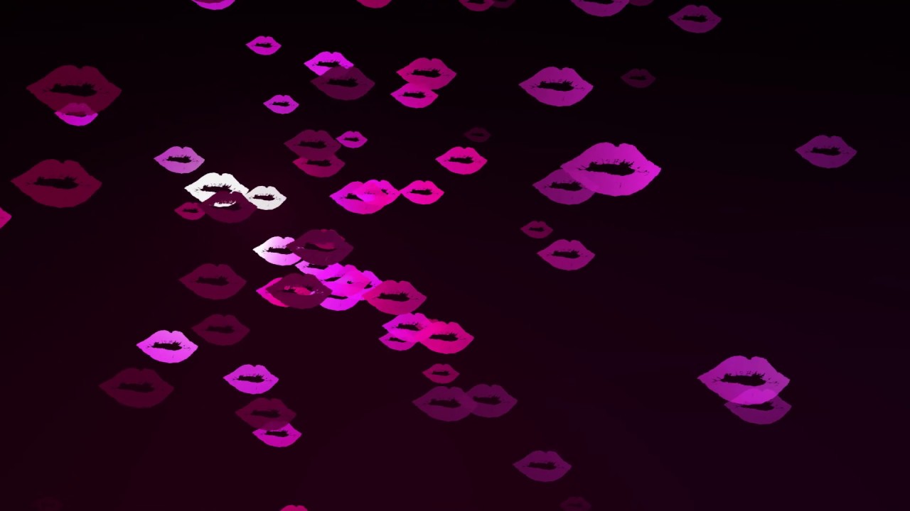 Lipstick Lips Animation Video. Beauty Video Footage. Pink Background ...