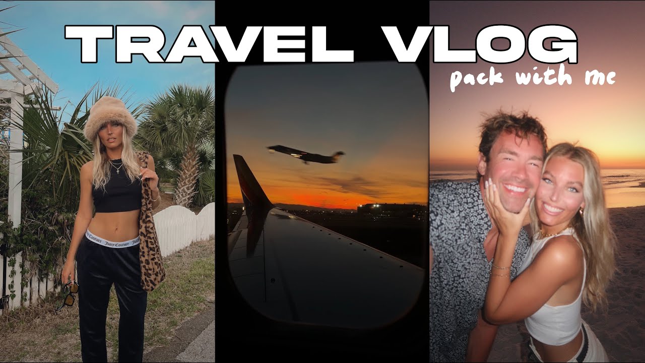 TRAVEL VLOG: pack with me for vacation | airport vlog | destin florida ...
