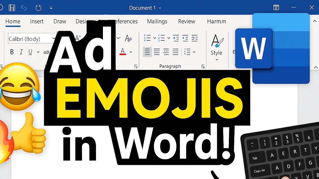 Insert Emojis in Word | MS Word Emoji Shortcut (Windows & Mac) - YouTube