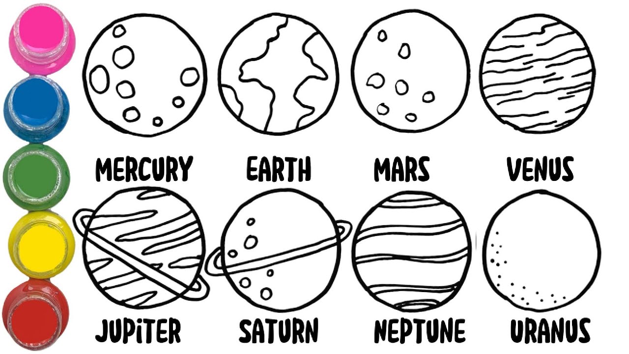 How to draw Planets | Easy | Simple drawing | Step by step for ...