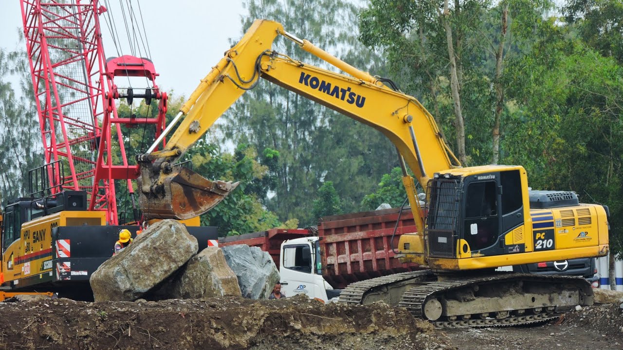 Fantastic New Project!! CAT 336 KOMATSU PC210 Excavator Dump Truck Work ...