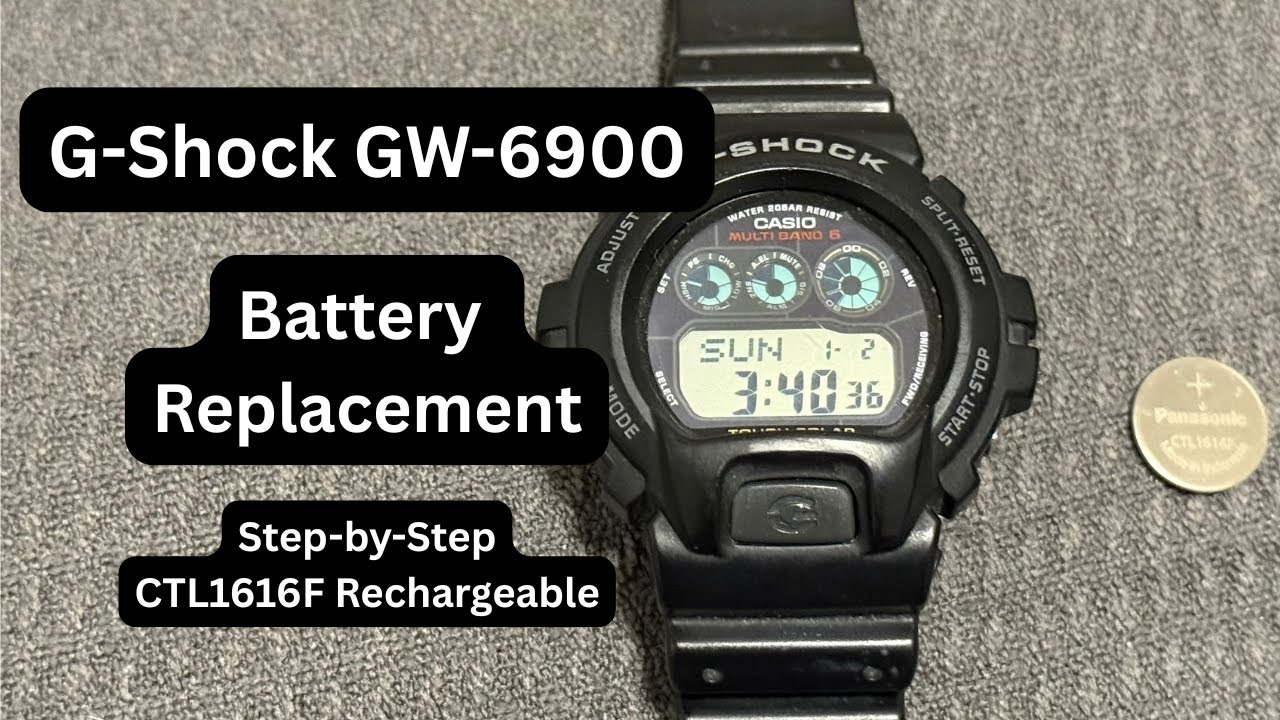 How to Replace the Rechargeable Battery in a G-Shock GW-6900 (CTL1616F ...