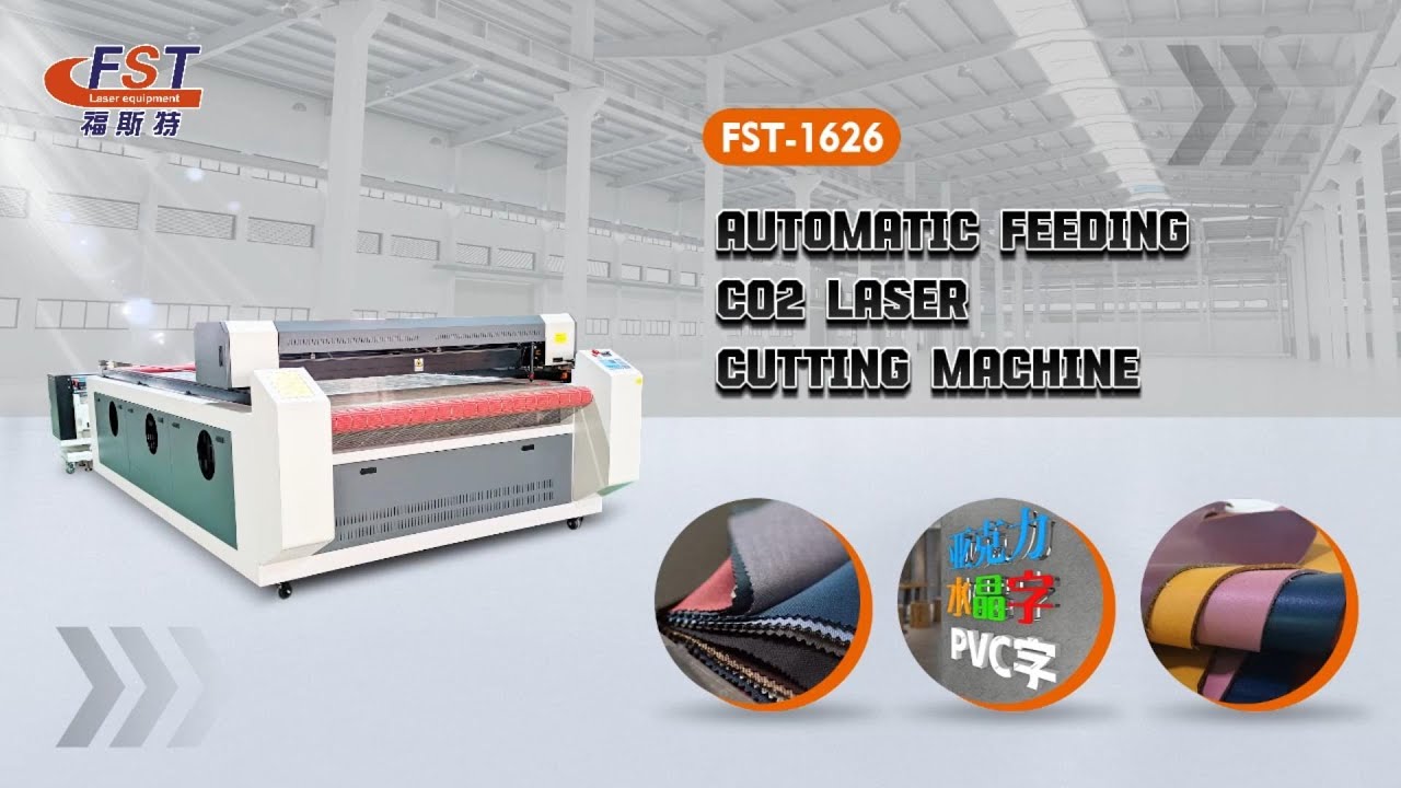1626 auto feeding fabric laser cutting machine for textile cloth ...
