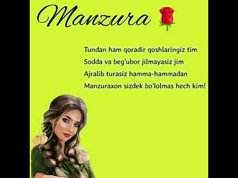 Manzura ismiga she'r.