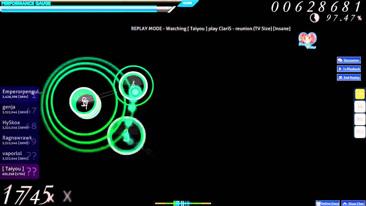 ClariS - reunion Osu! playthrough - YouTube